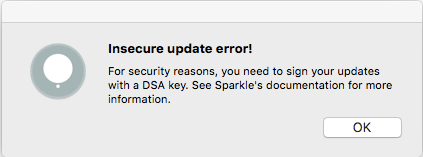 "Insecure update error!" message | MacRumors Forums